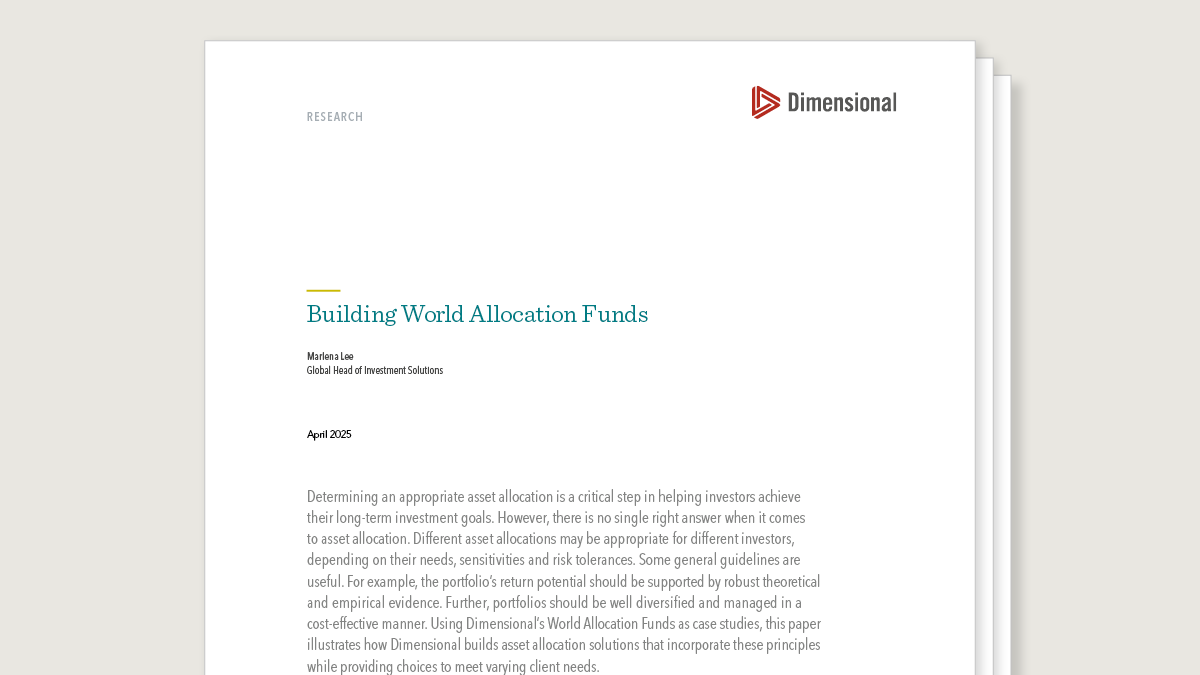 Building World Allocation Funds | Dimensional