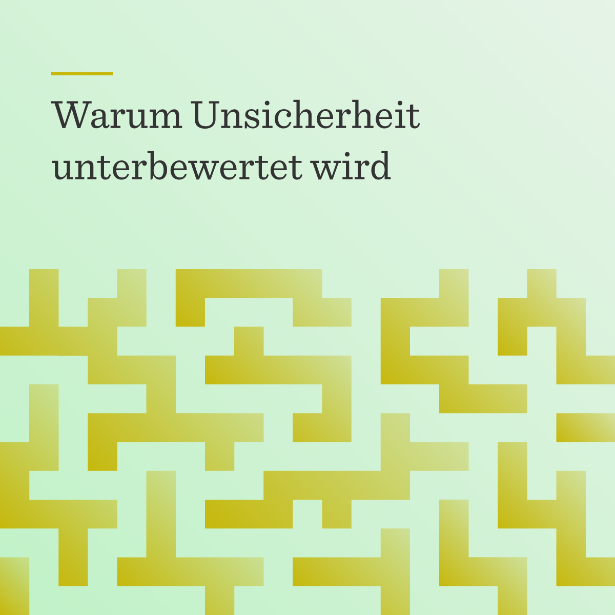 Warum Unsicherheit unterbewertet wird | Dimensional