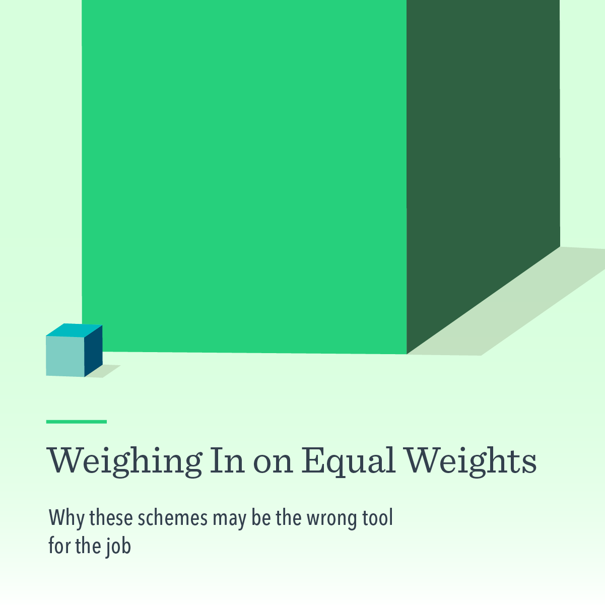 Weighing In on Equal Weights | Dimensional