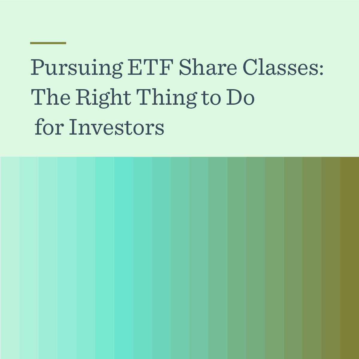 Pursuing ETF Share Classes: The Right Thing to Do for Investors ...