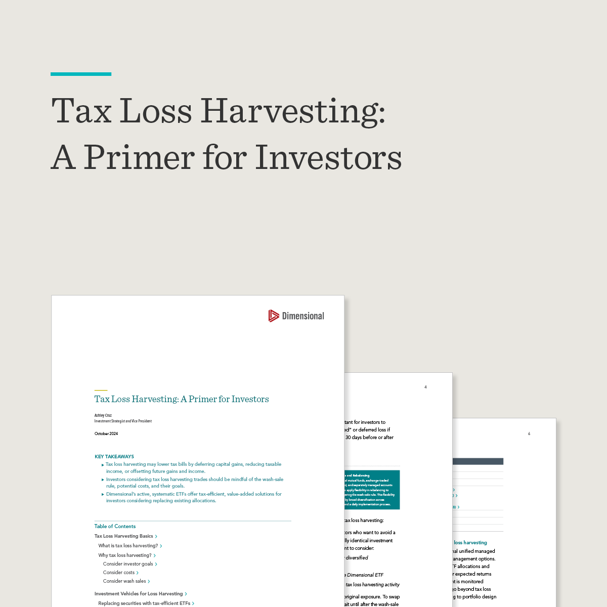 Tax Loss Harvesting: A Primer for Investors | Dimensional