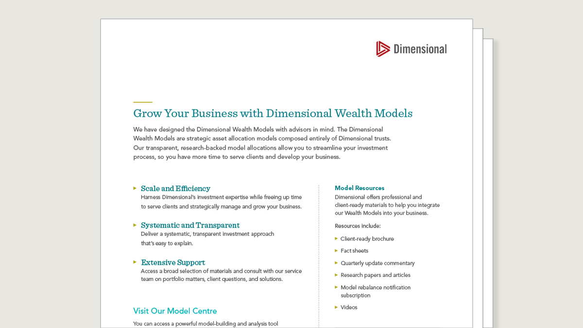 Grow Your Business with Dimensional Wealth Models | Dimensional