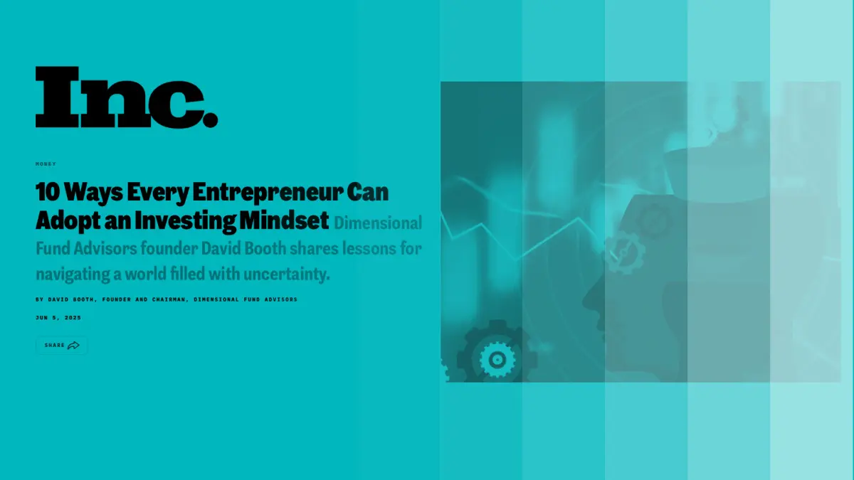 David Booth in “Inc.”: 10 Ways Every Entrepreneur Can Adopt an ...